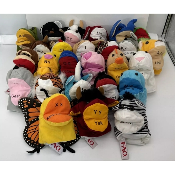 FAO Schwarz | Toys | Fao Schwarz Alphabet Animal Hand Puppets Complete ...